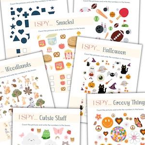 I Spy Printable Activity Sheets, I Spy for Kids, I Spy Printables, I ...