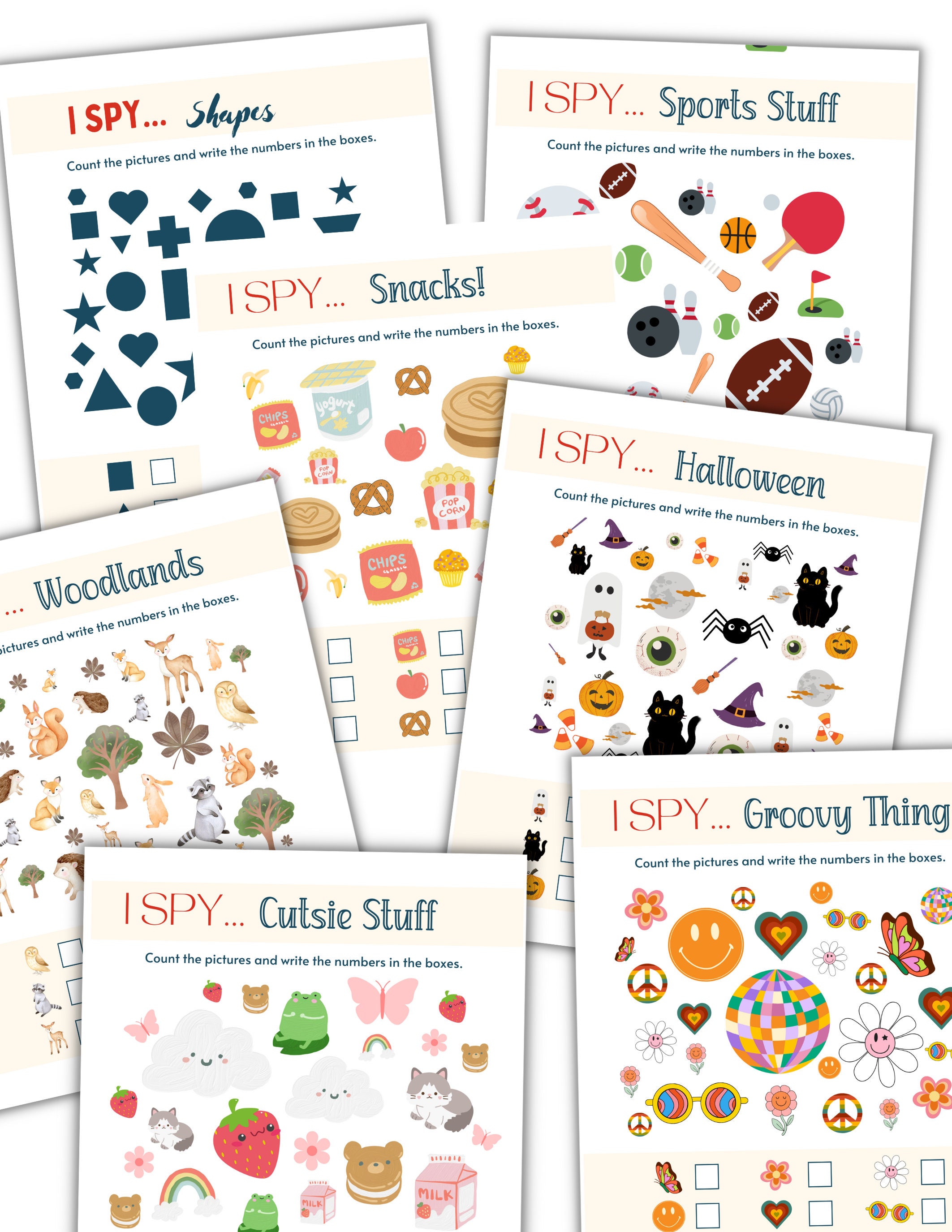 I Spy Printable Activity Sheets, I Spy for Kids, I Spy Printables, I ...