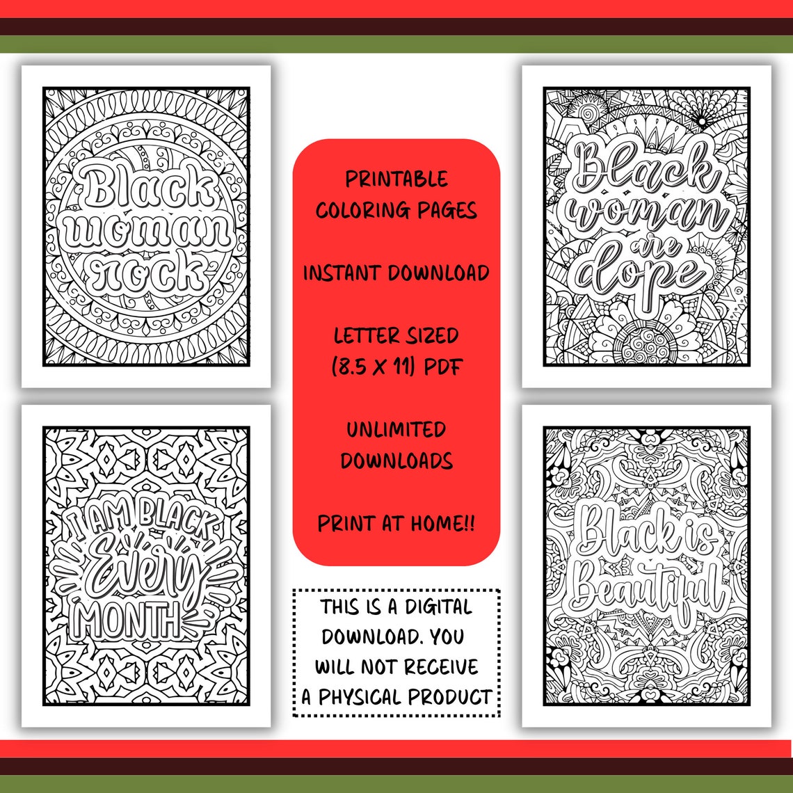 Black History Coloring Page, International Women's Day Games, Women's ...