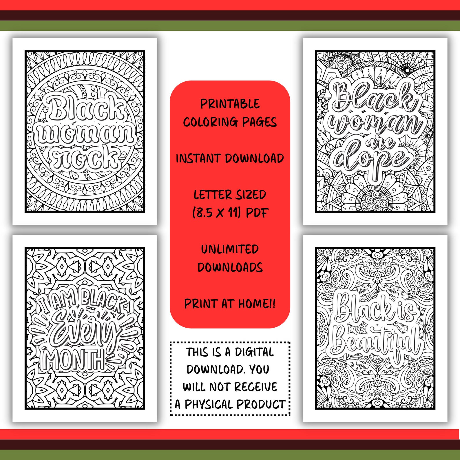 Black History Coloring Page, International Women's Day Games, Women's ...