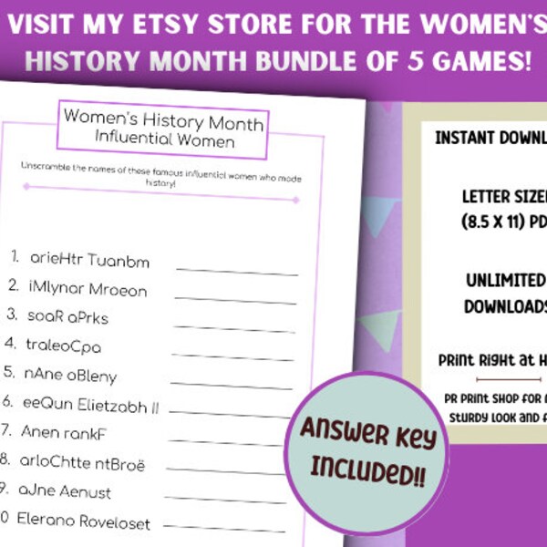 Womens History Month - Etsy