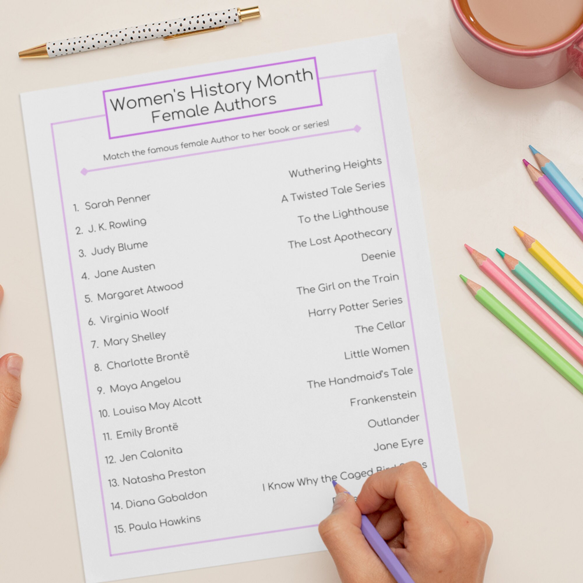 Women's History Month Game, Famous Women Authors, International Women's ...