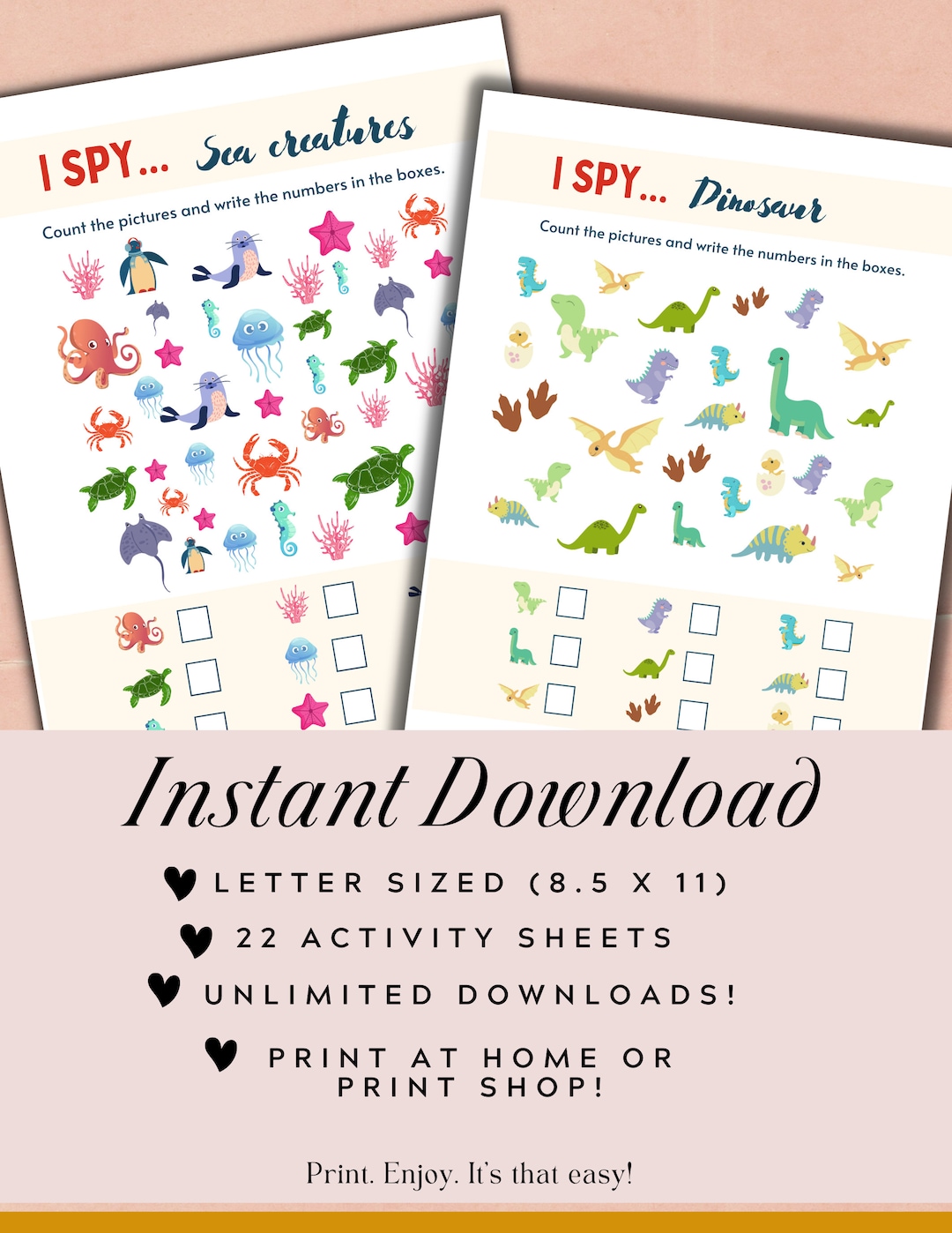 I Spy Printable Activity Sheets, I Spy for Kids, I Spy Printables, I ...