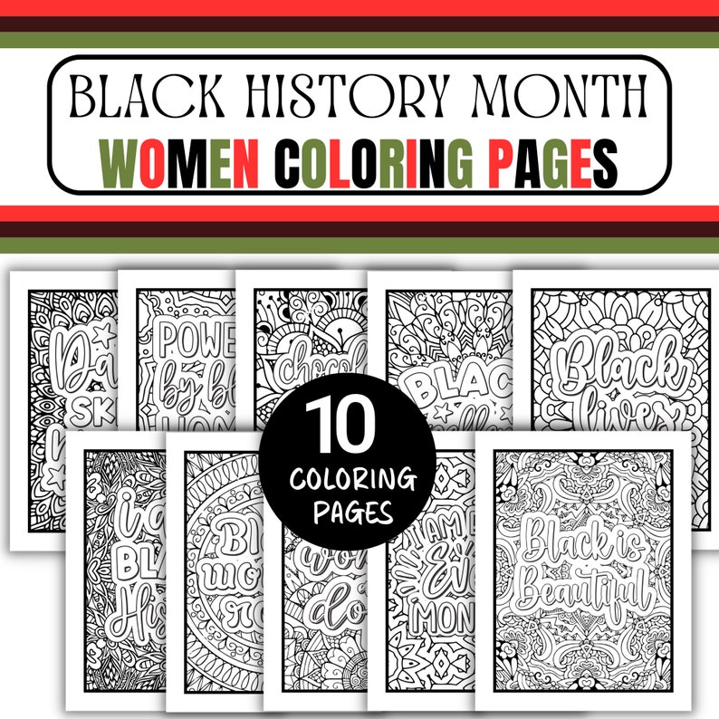 Black History Coloring Page, International Women's Day Games, Women's ...