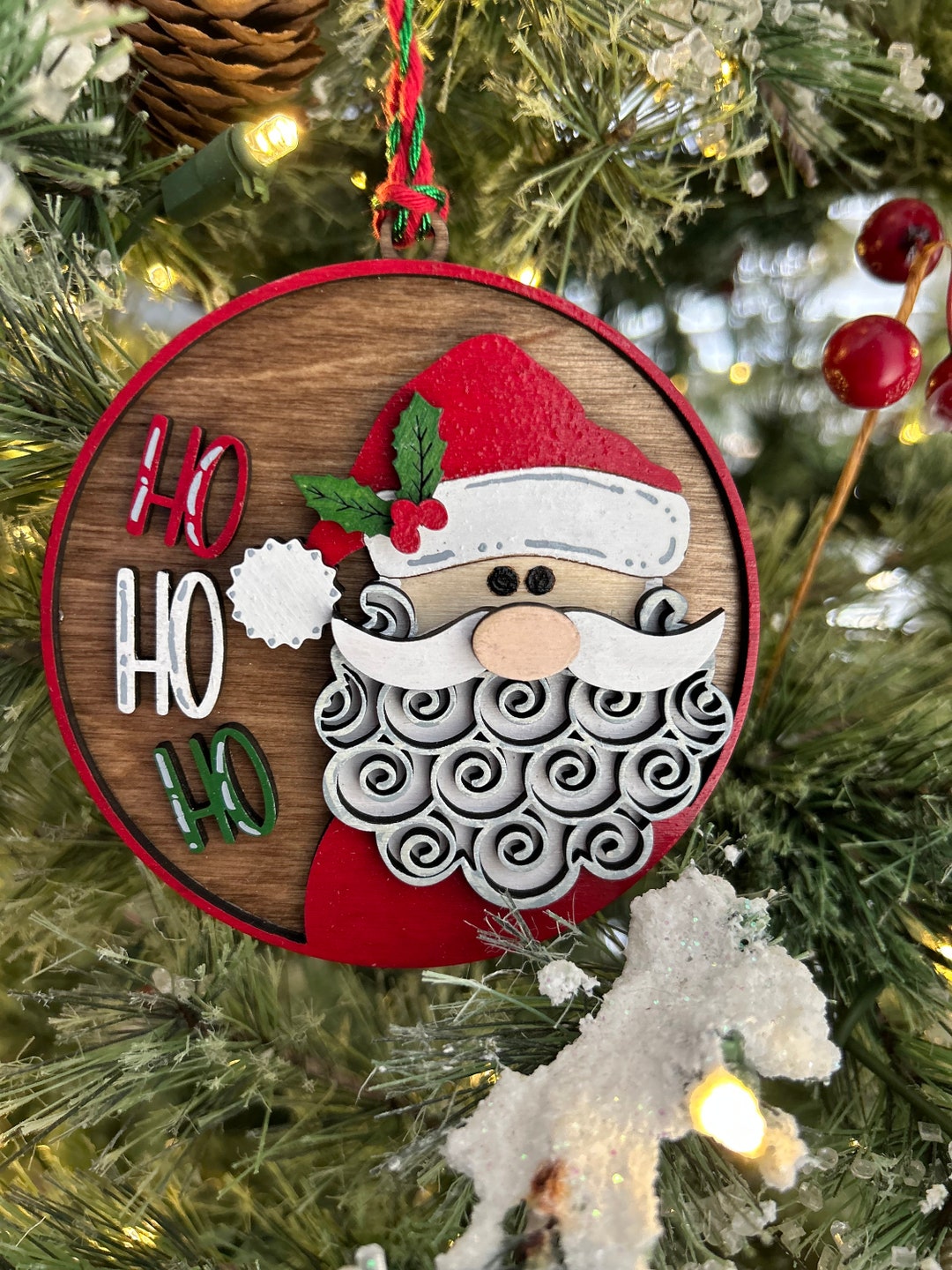 Custom Handmade Santa Ornament - Etsy
