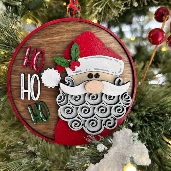 Santa Ornament Handmade - Etsy