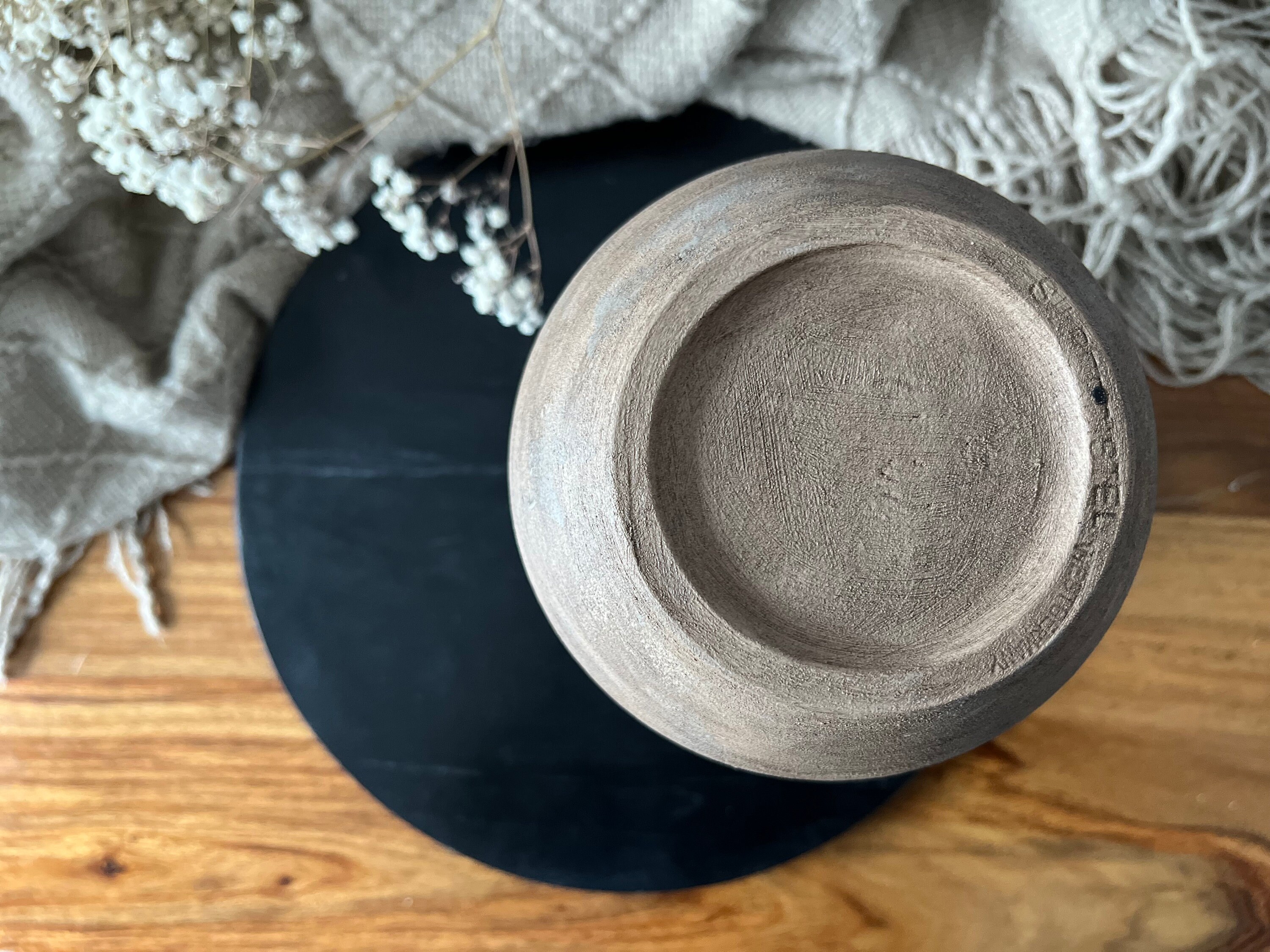 Distressed Ceramic Vessel, Brown and Beige Textured Ceramic Rustic Vase ...