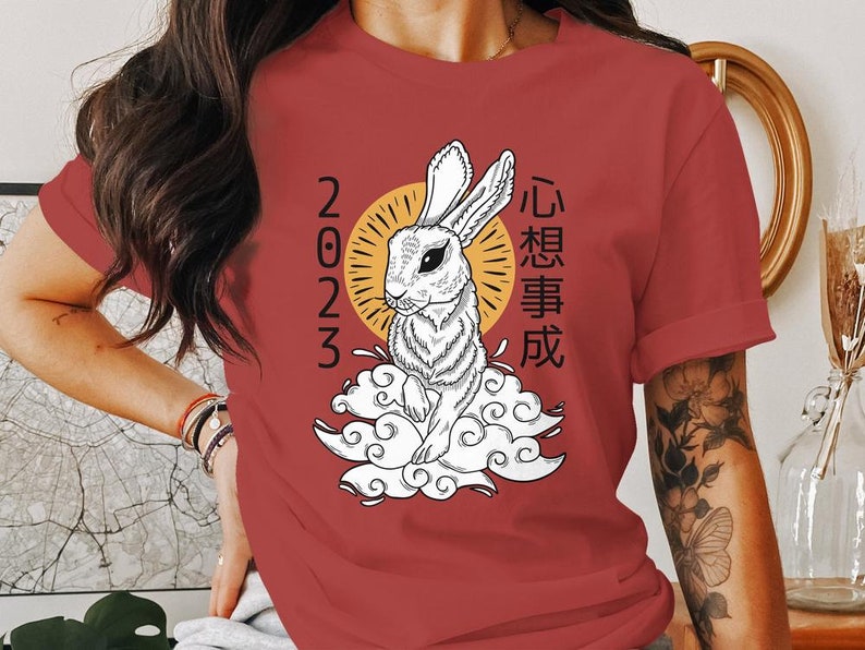 Year of the Rabbit Shirt Chinese New Year Sweatshirt Lunar - Etsy