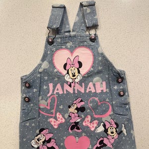 Customizable Minnie Mouse Birthday Overalls - Etsy