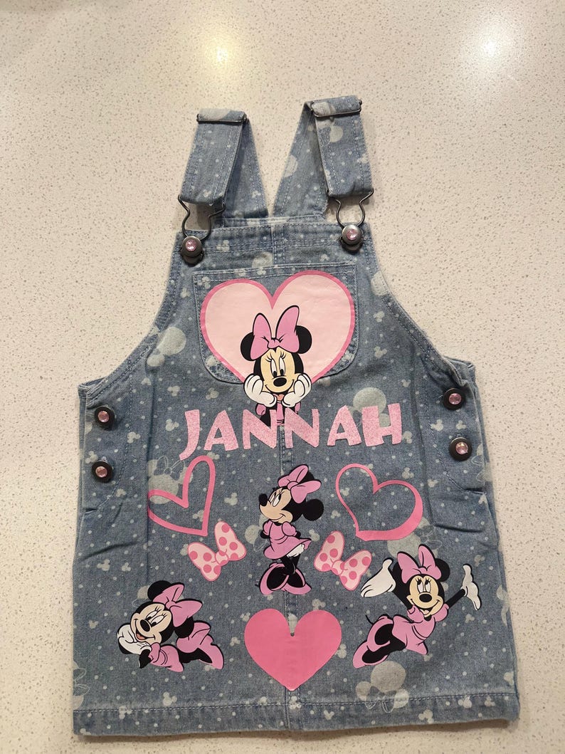Customizable Minnie Mouse Birthday Overalls - Etsy