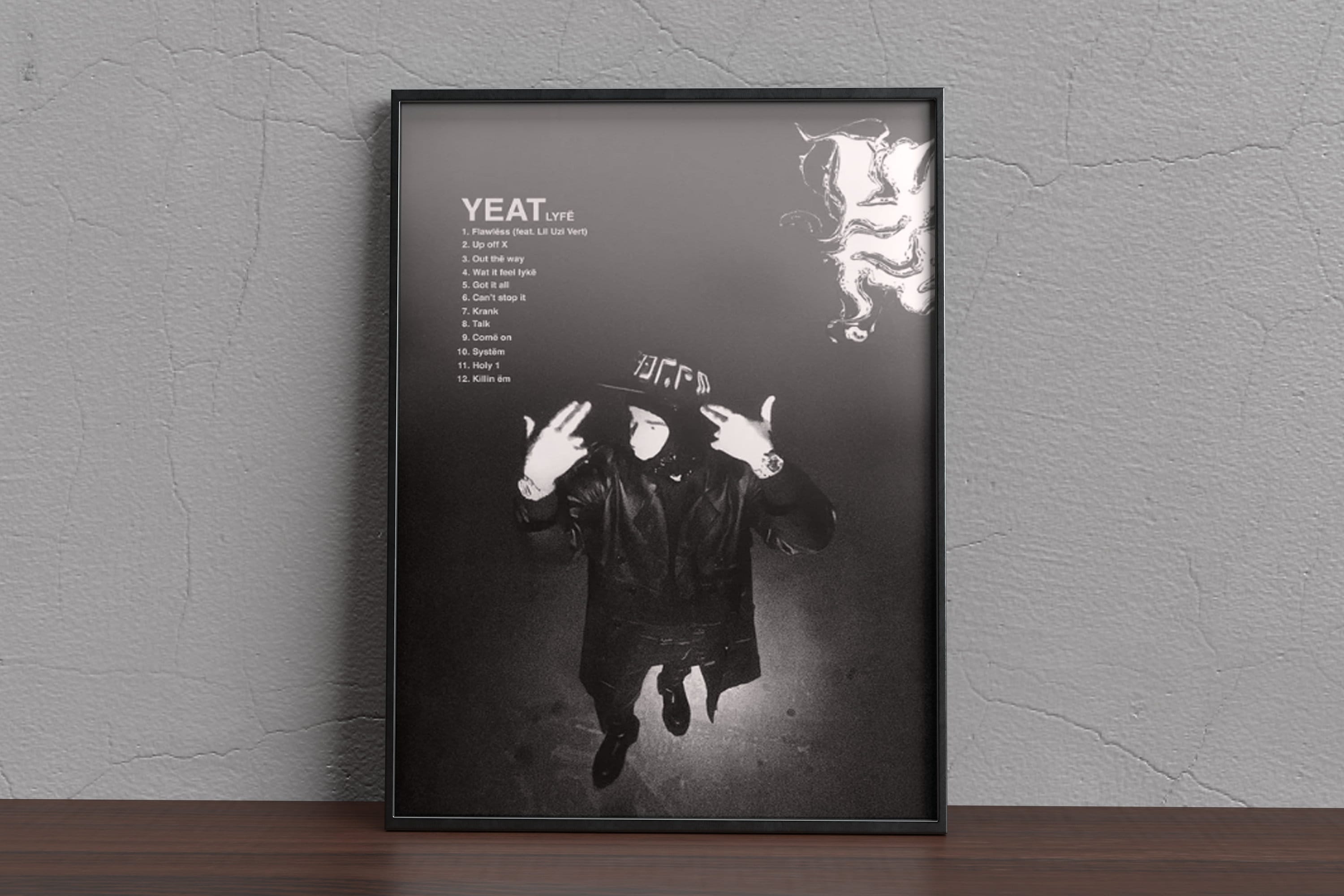 Yeat Custom Printed Art Lyfë Poster Yeat Tracklist Album Etsy