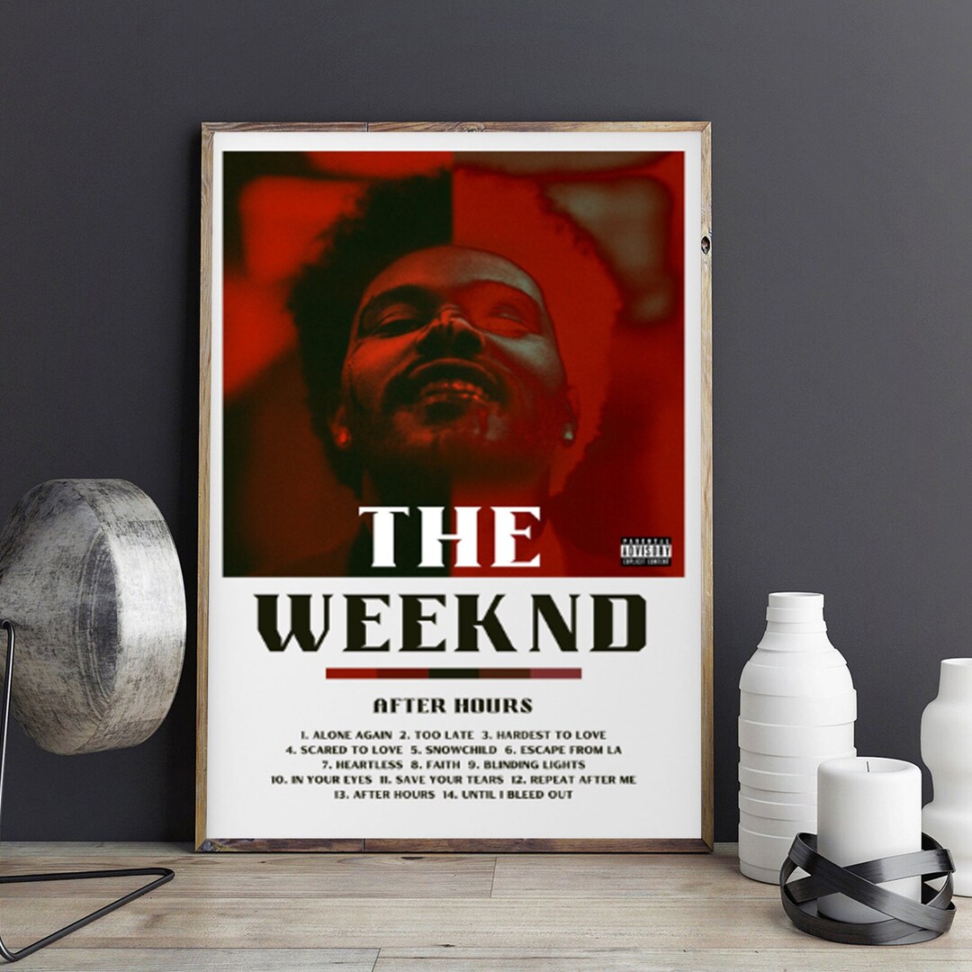 The Weeknd Tracklist Album Poster Vintage After Hours Print Classic ...
