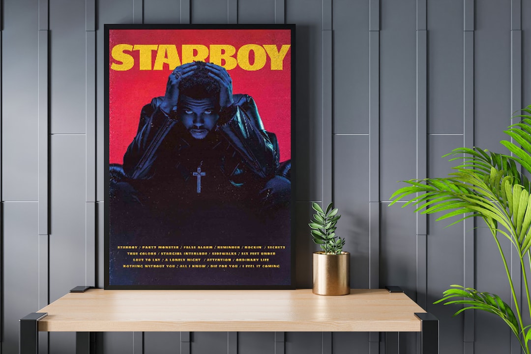 Custom the Weeknd Starboy Album Cover Inspired Prints Album Cover Wall ...