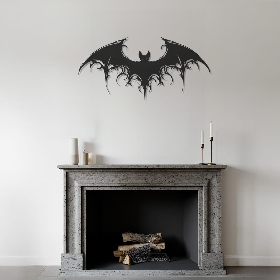 Bat Wall Art, Halloween Decor, Flying Bat Wall Hanging, Gothic Wall ...