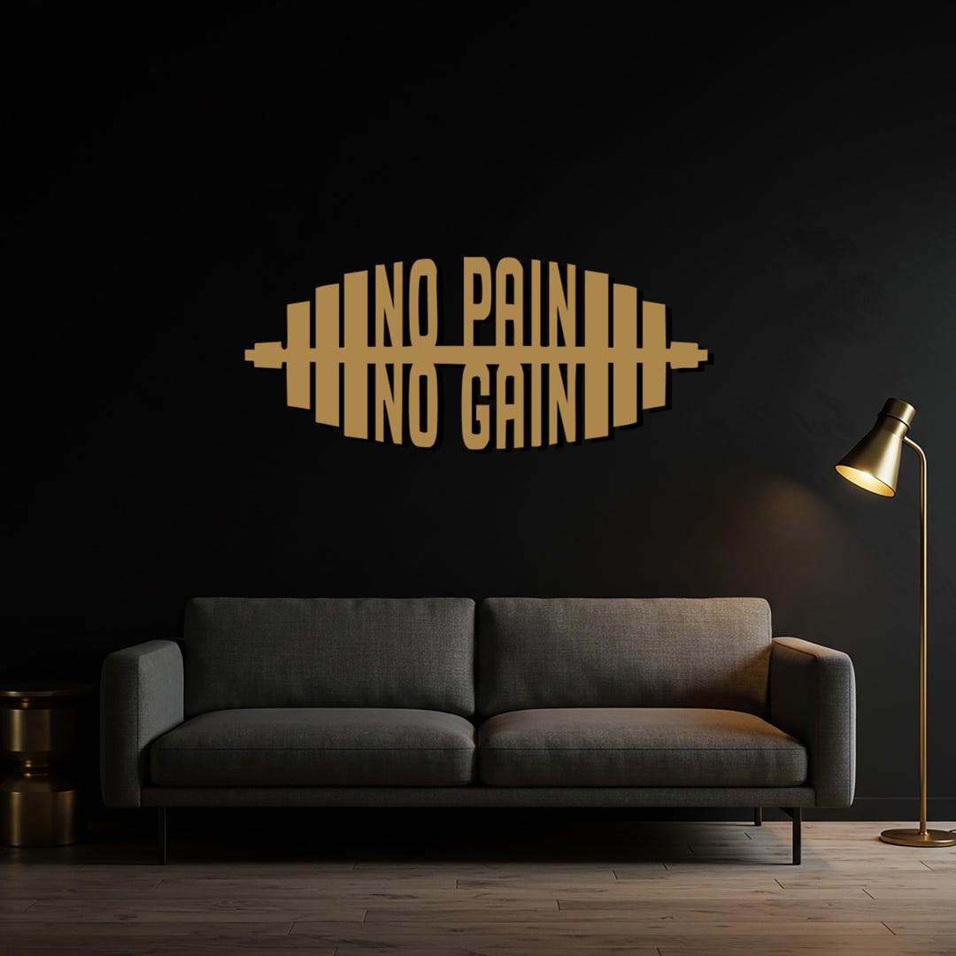 Gym Metal Wall Art, Motivational Art, Fitness Decor, Barbell Workout ...