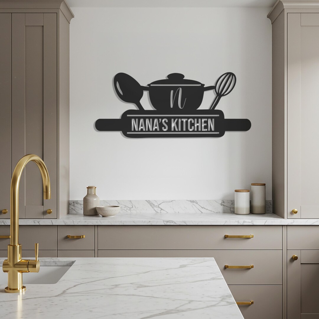 Nana’s Kitchen Wall Art, Kitchen Wall Sign, Custom Name Wall Art ...