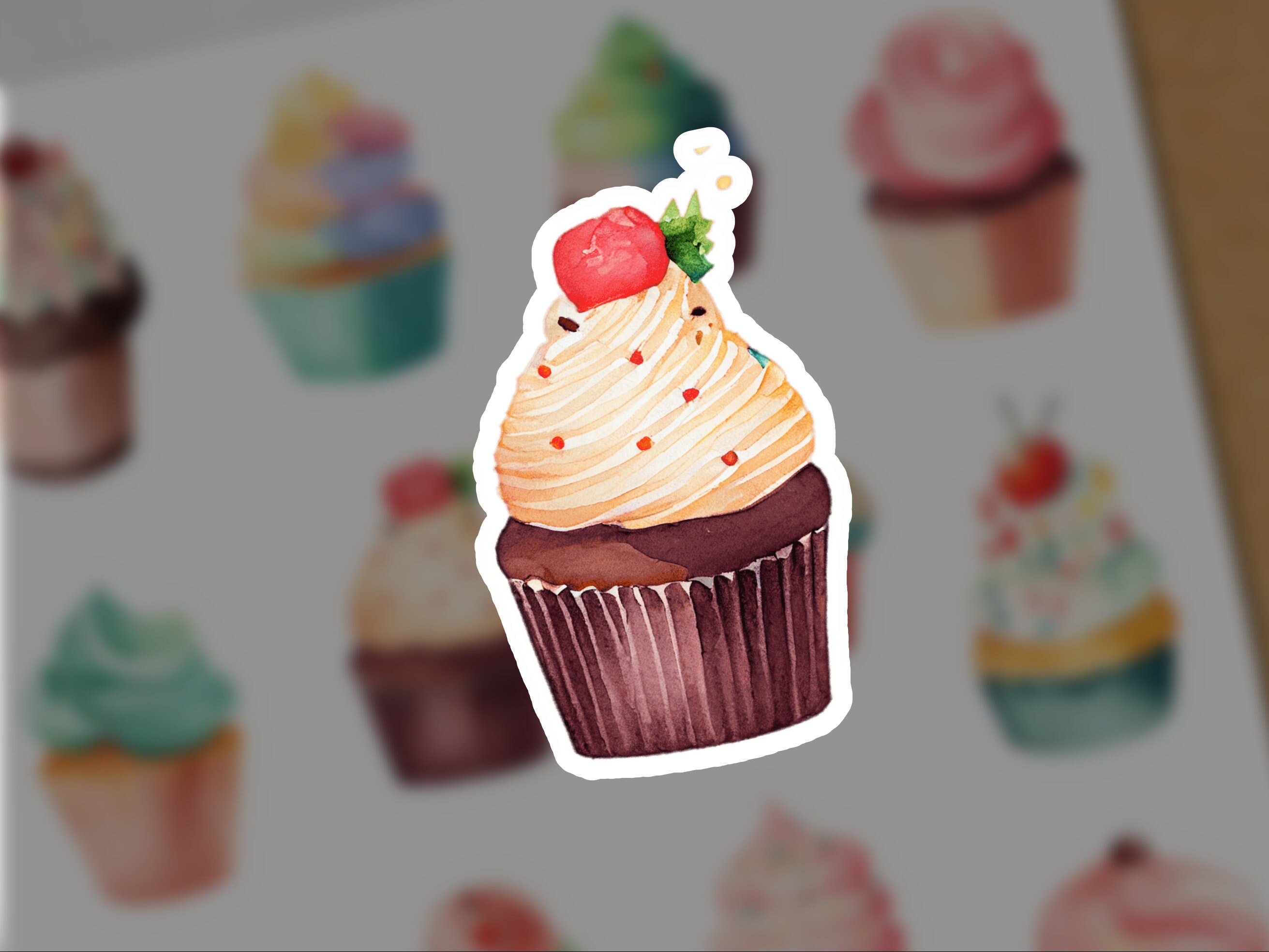Cupcake Sticker Sheet Bullet Journal Stickers, Scrapbook Stickers ...