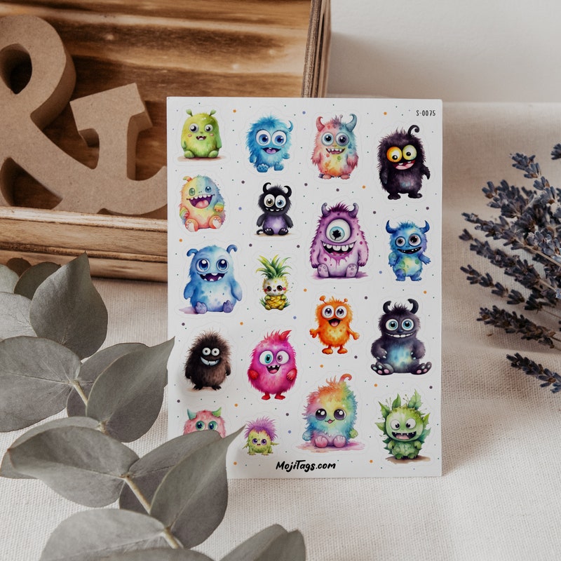 Monster Stickers - Etsy