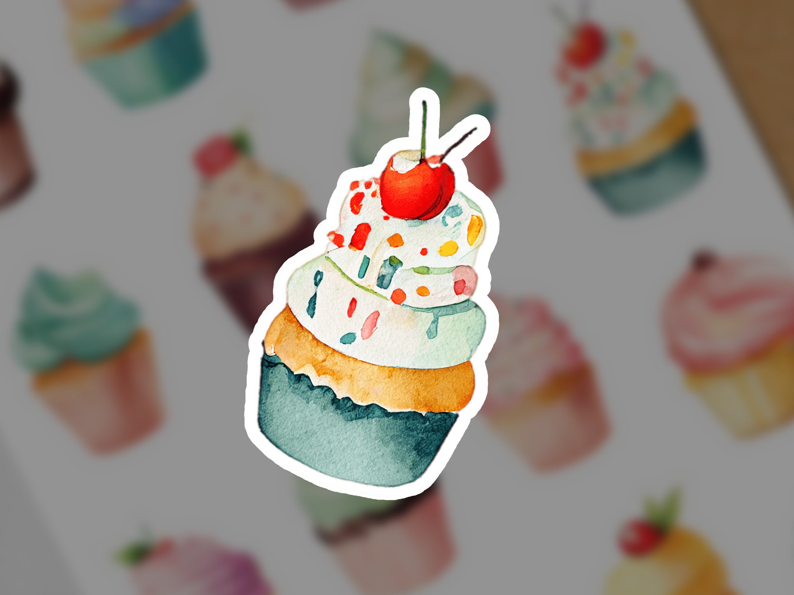 Cupcake Sticker Sheet Bullet Journal Stickers, Scrapbook Stickers ...