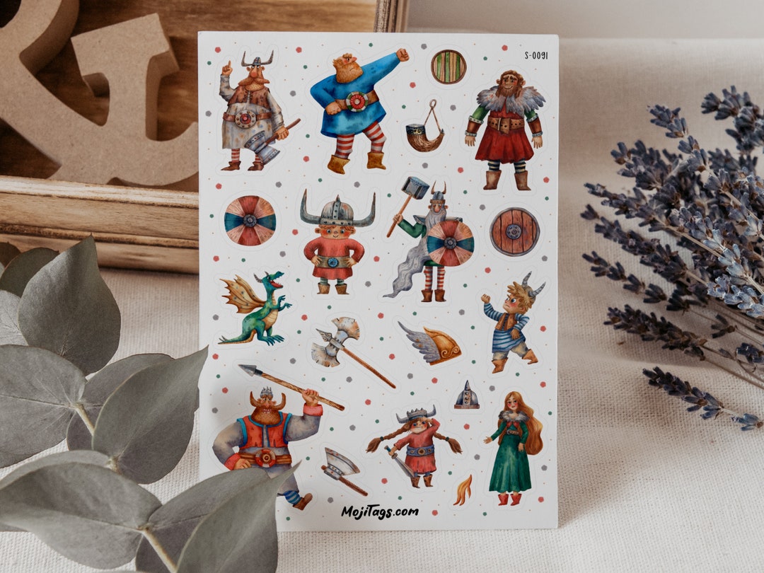 Viking Sticker Sheet for Adventurers: 19 Robust Stickers Ideal for ...