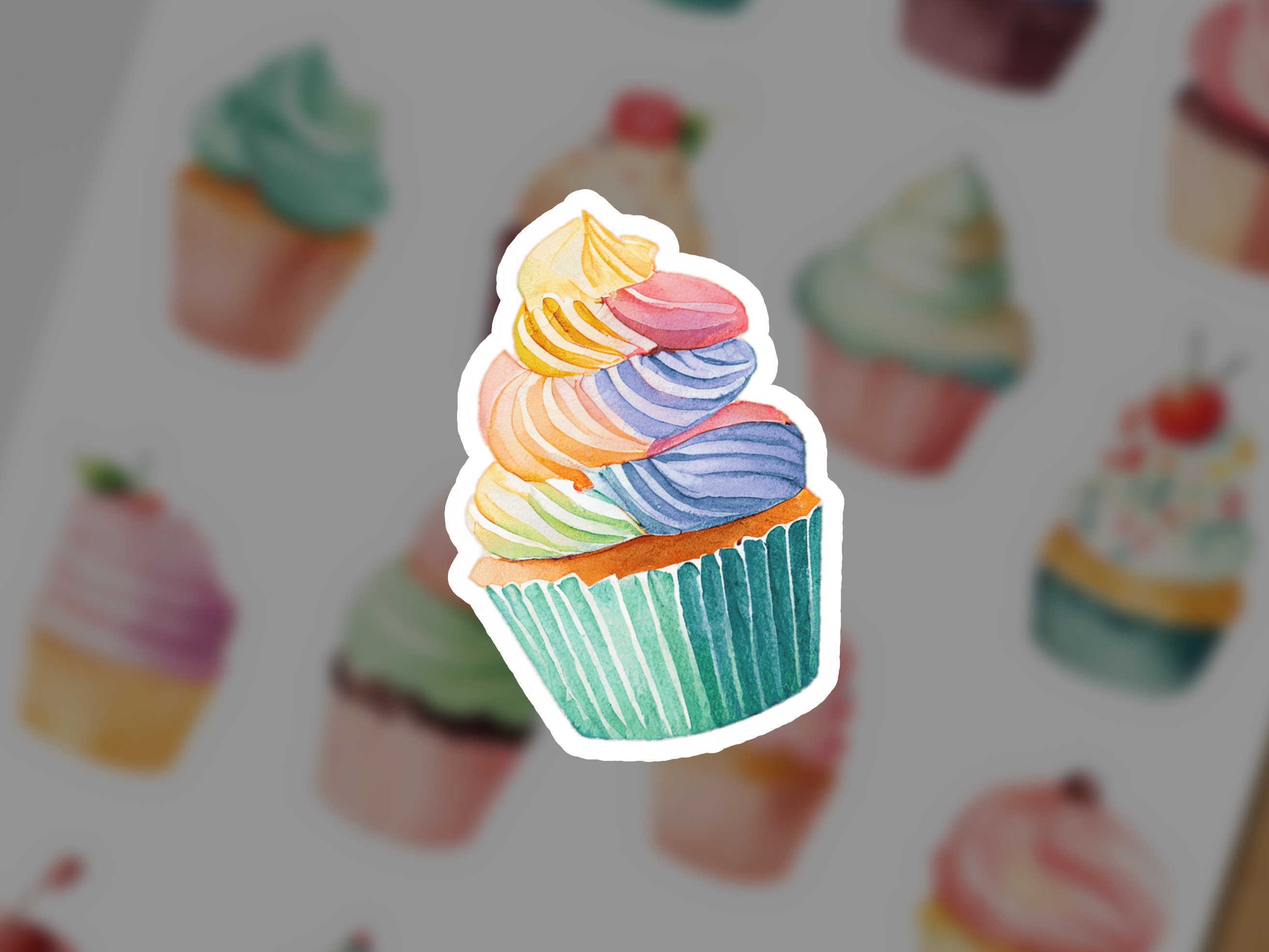 Cupcake Sticker Sheet Bullet Journal Stickers, Scrapbook Stickers ...