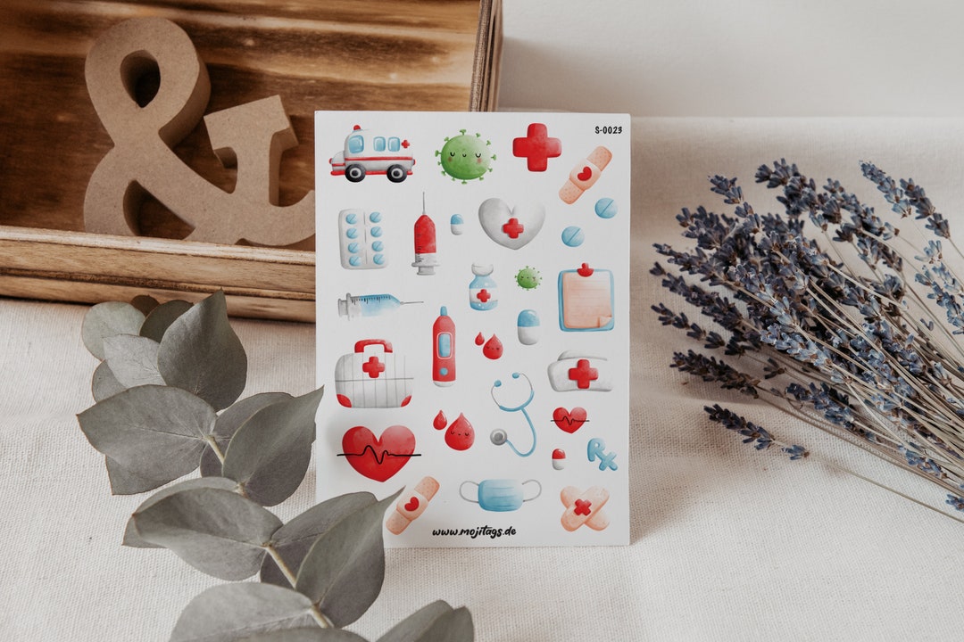 Health Sticker Set Bullet Journal Stickers, Scrapbook Stickers, Planner ...