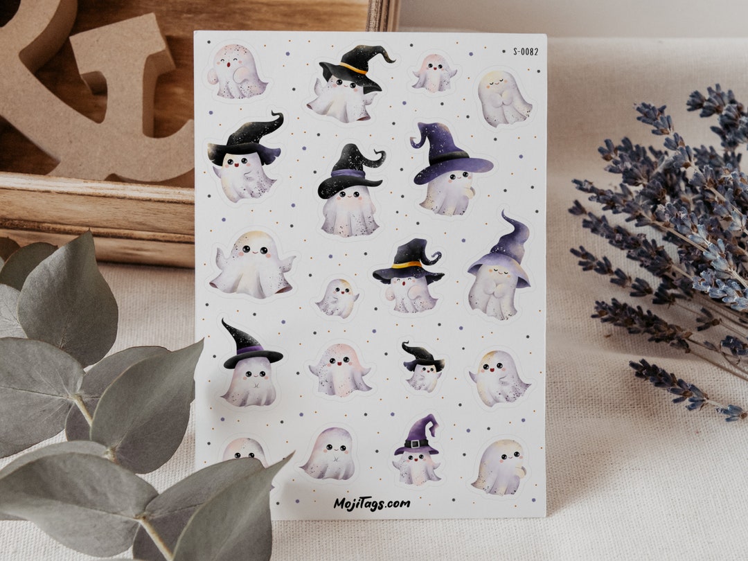 Sticker Sheet Ghosts Scary Ghost Designs Stickers for - Etsy