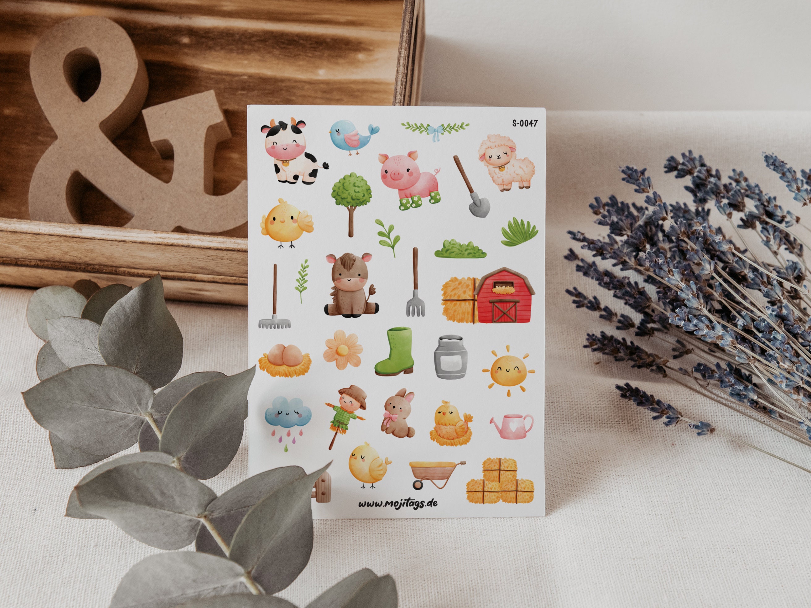 Farm Sticker Sheet Bullet Journal Stickers, Scrapbook Stickers, Planner ...