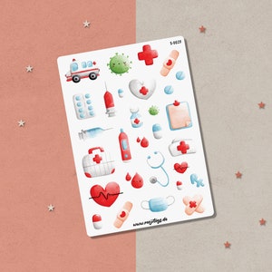 Health Sticker Set | Bullet Journal Stickers, Scrapbook Stickers ...