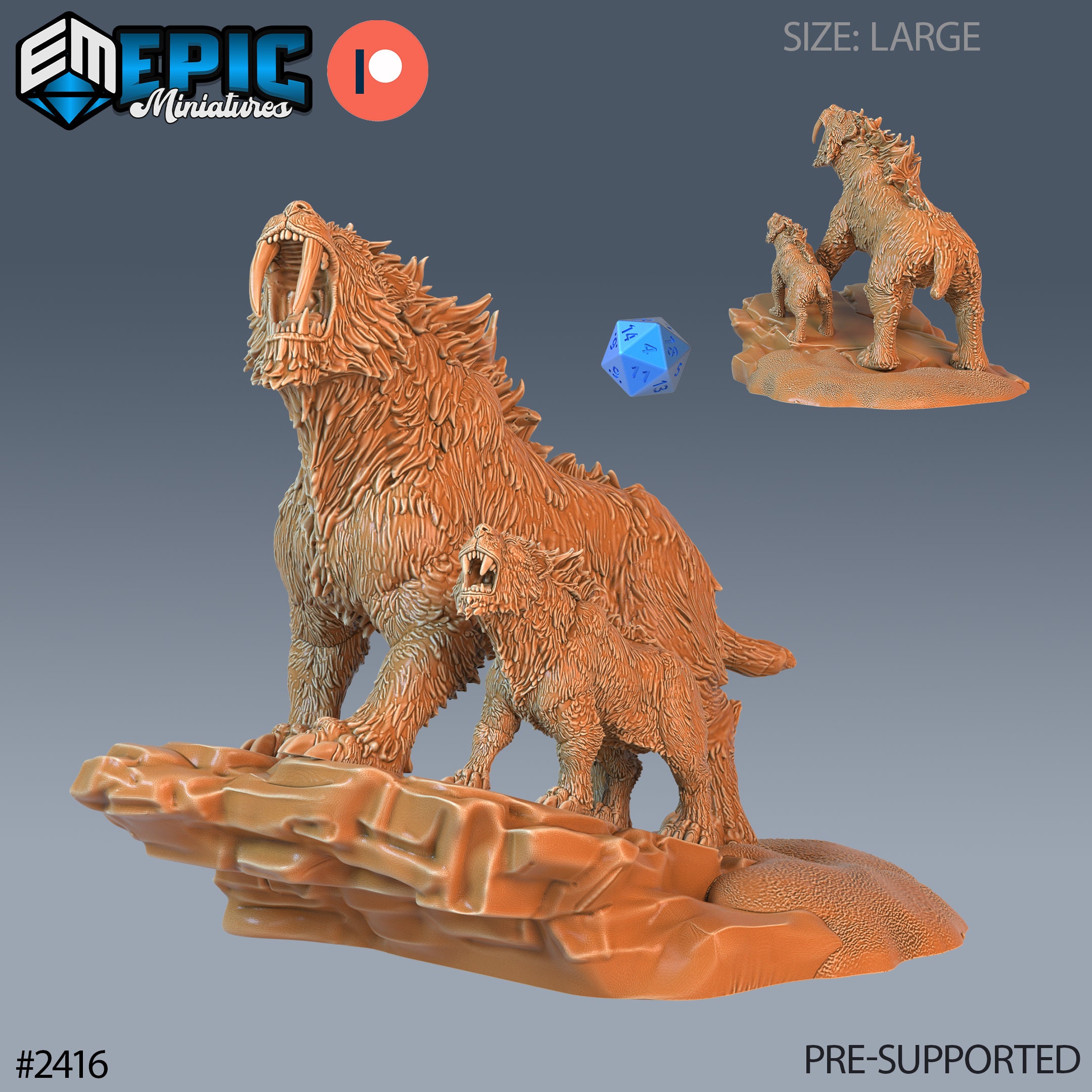 Sabertooth Tigers Epic Miniatures Large - Etsy