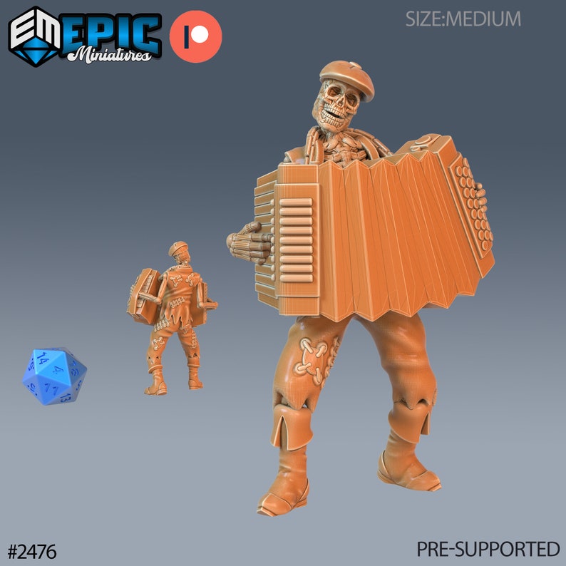 Skeleton Musicians - Epic Miniatures | Medium - Etsy