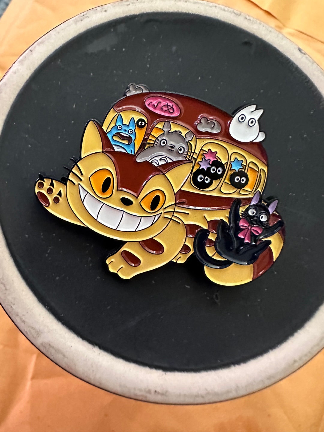 Cat Chibi Bus Anime Pin With Characters Cartoon Kitty Kawaii Catbus - Etsy