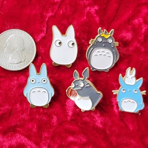 Anime Animation 5pc Pin Set Chibi Chubby Cute Collectible Totoroe Movie ...