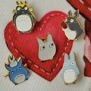 Anime Animation 5pc Pin Set Chibi Chubby Cute Collectible Totoroe Movie ...