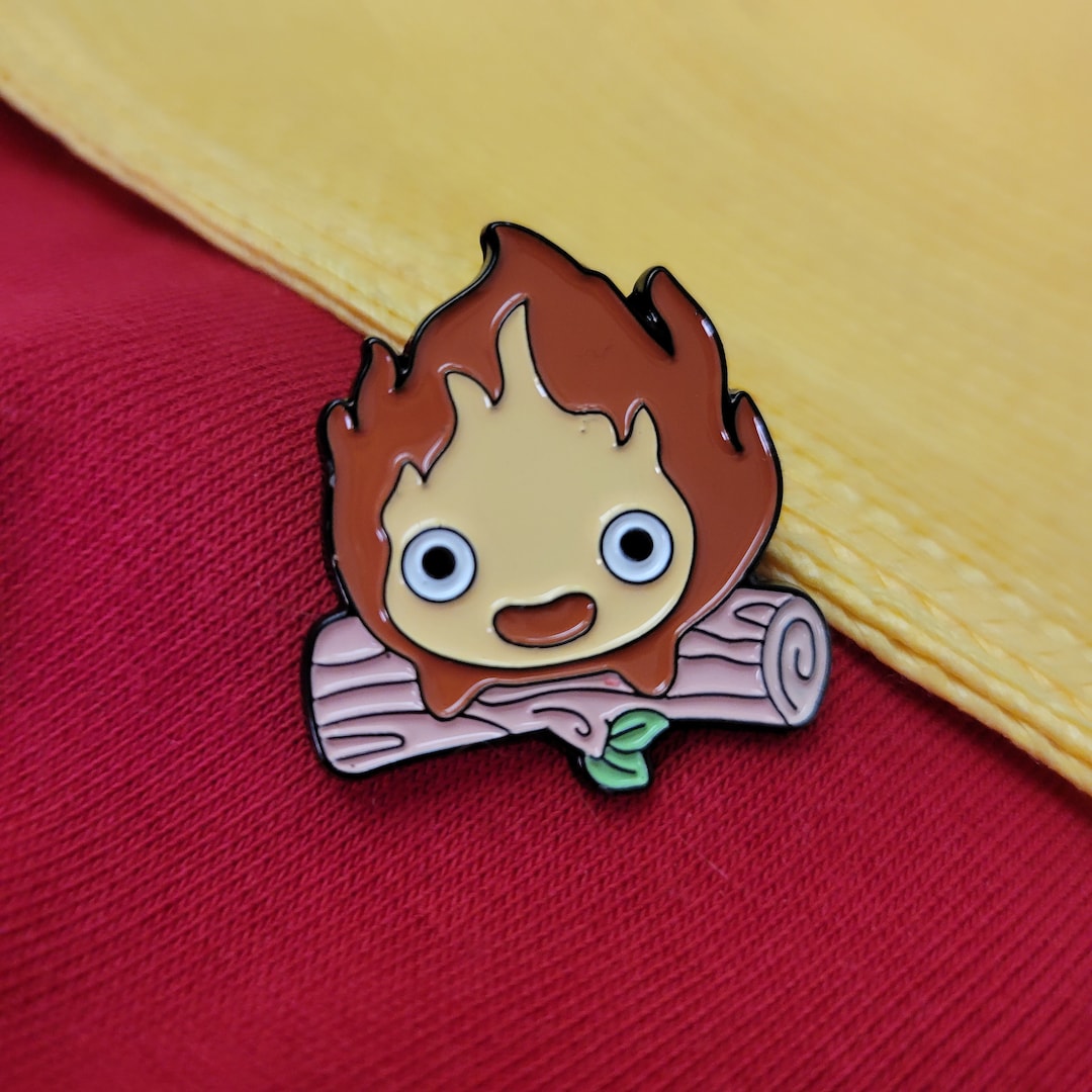 Anime Animation Cute Character From Fire Bacon and Castle Kawaii Pin ...