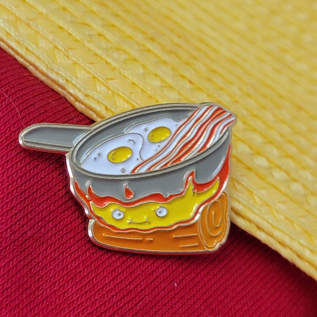 Anime Animated Bacon Burning Fire Demon Cute Collectible Character Pin ...