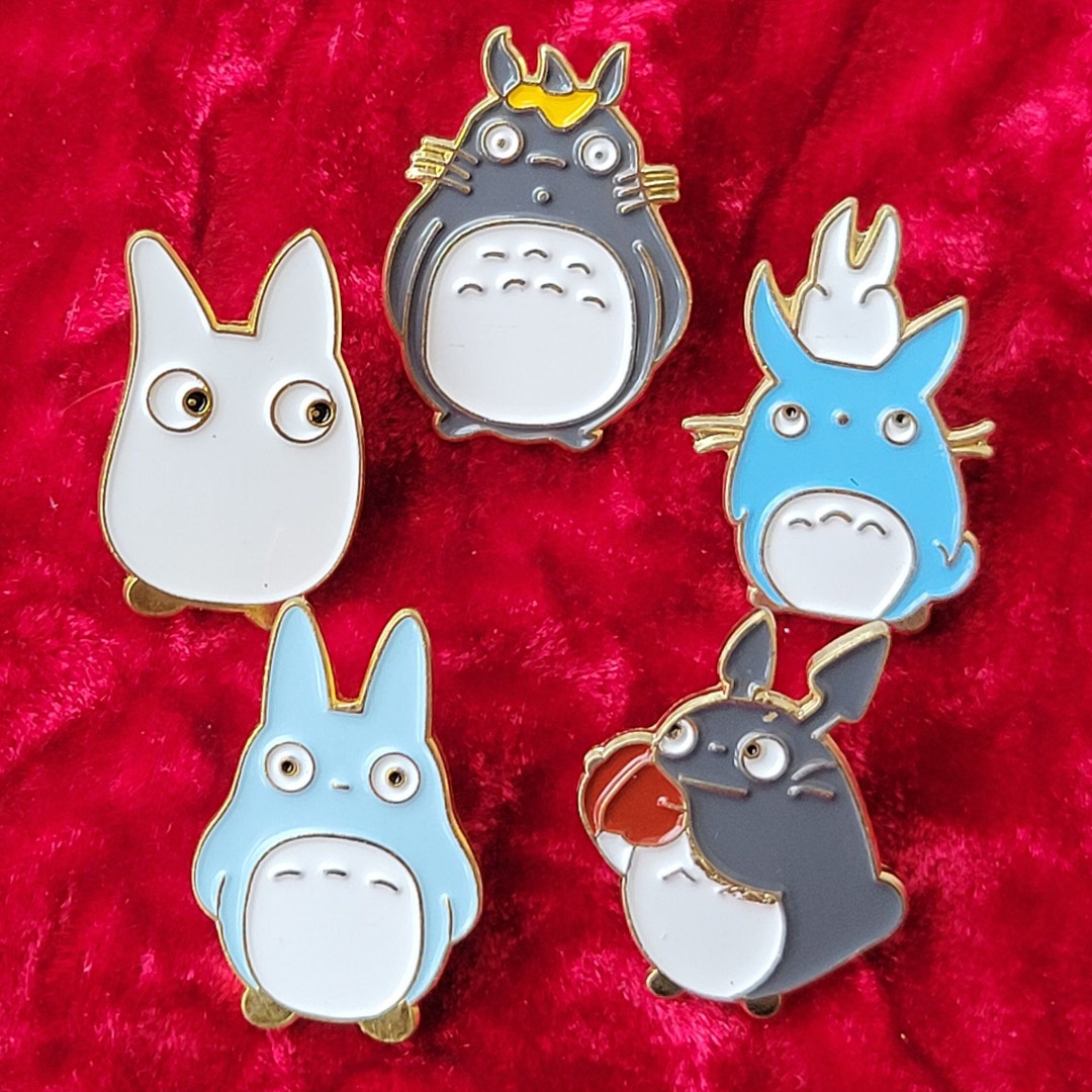 Anime Animation 5pc Pin Set Chibi Chubby Cute Collectible Totoroe Movie ...