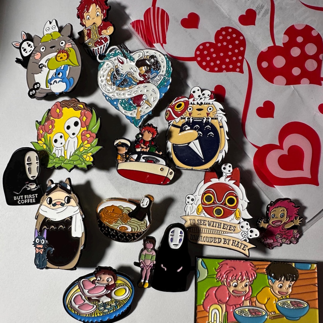 Anime Enamel Pins | Kawaii Characters Mashup, Studio Art, Ponyo - Etsy
