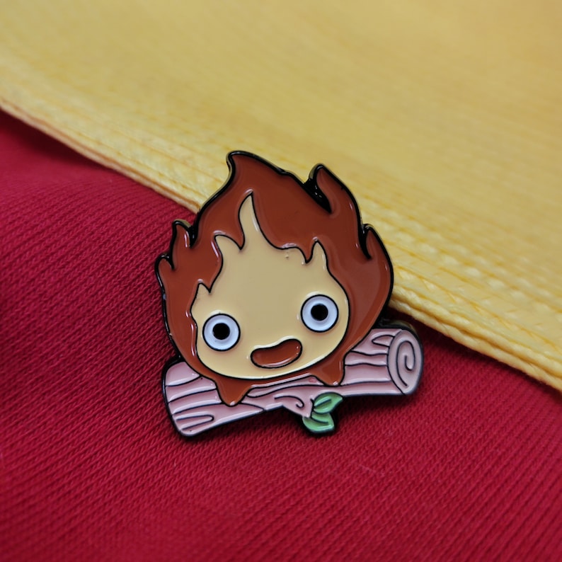 Anime Enamel Pin | Cute Fire Demon, Bacon & Eggs Kawaii Pin - Etsy