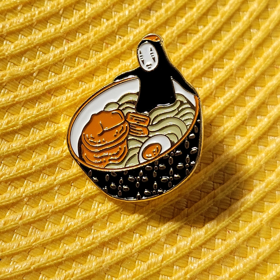 Anime Cute Spirit Fantasy Figure in Ramen Soup Bowl Enamel Pin - Etsy