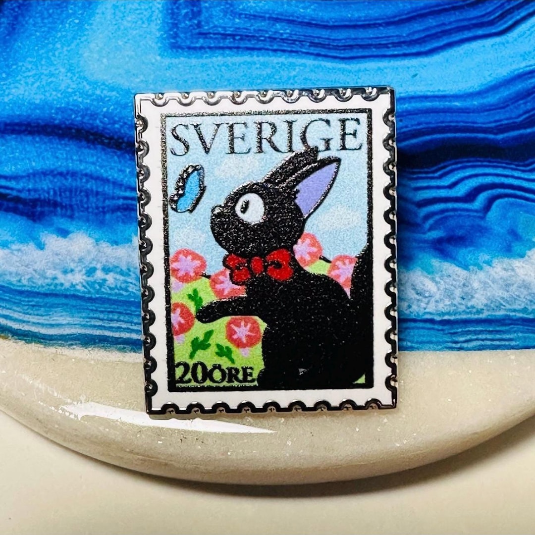 Anime Jiji Cat Enamel Pin: Kawaii Kiki's Delivery Service Collectible ...