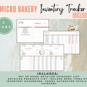 Bakery/ Micro Bakery Business Inventory Tracker, EDITABLE Google Sheets ...