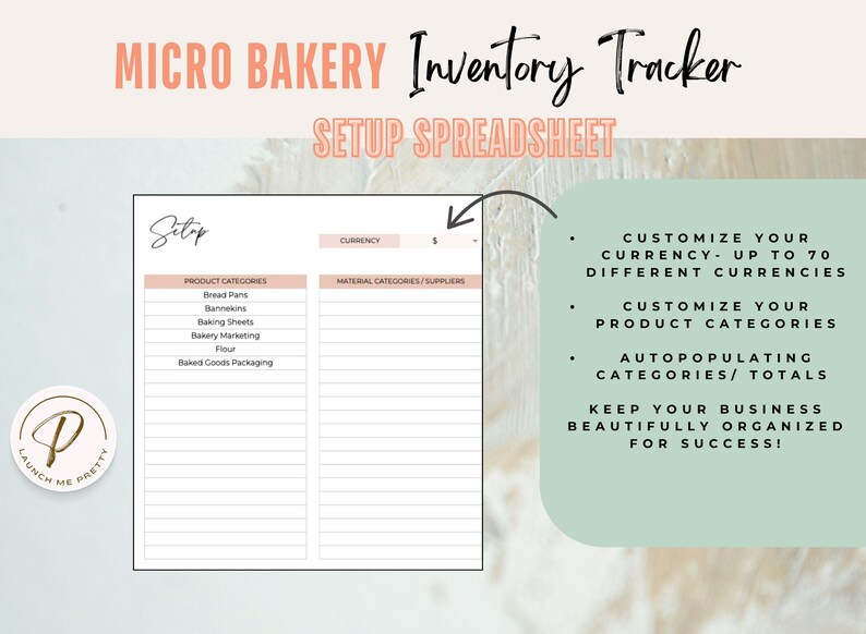 Bakery/ Micro Bakery Business Inventory Tracker, EDITABLE Google Sheets ...