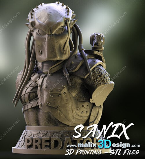 Predator 3D Printed Resin Fan Art Bust Unpainted Model Kit - Etsy