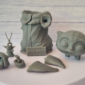 Grogu 3D Printed Resin Fan Art Model | Unpainted Model Kit | Three Different Sizes Available ...