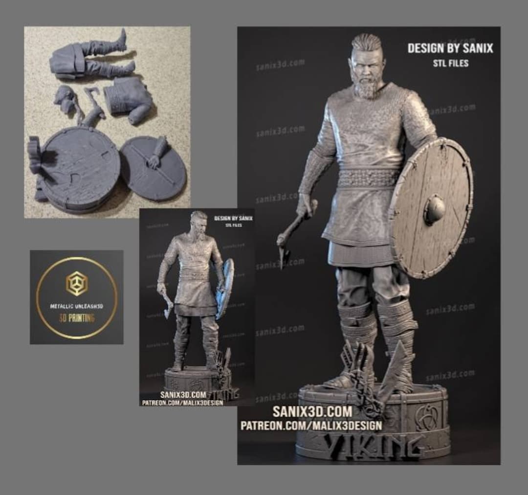 1/8 or 1/10 Scale Viking Ragnar Lothbrok Fan Art Model Unpainted Model ...