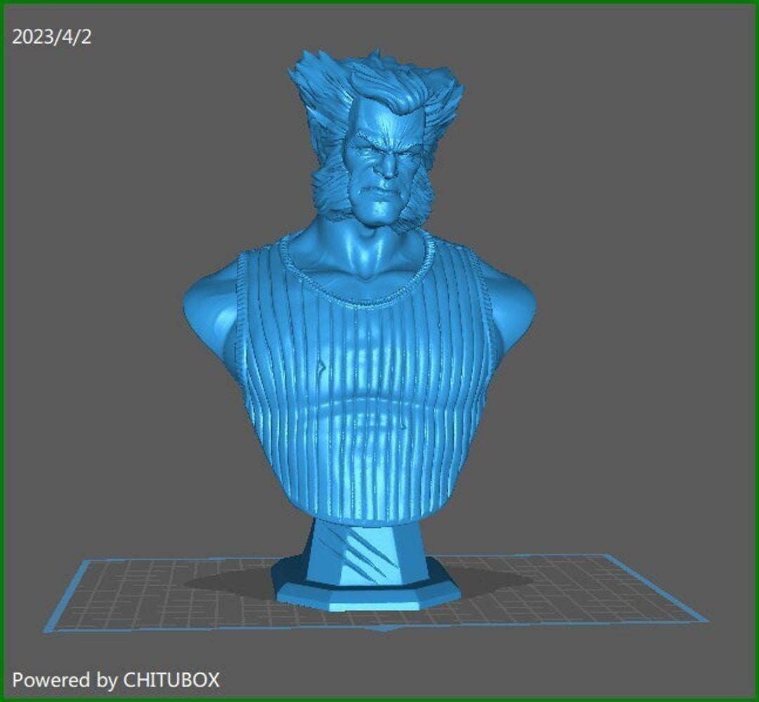 Wolverine 3D Printed Resin Fan Art Bust Unpainted Model Kit Four ...
