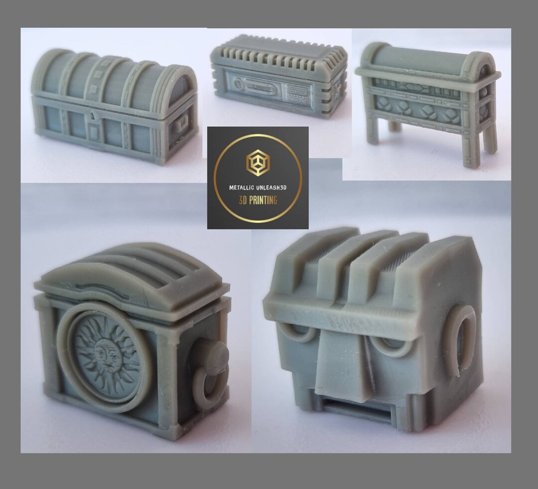 Resin Treasure Chest Miniatures 28mm 32mm Scale 3D Printed - Etsy