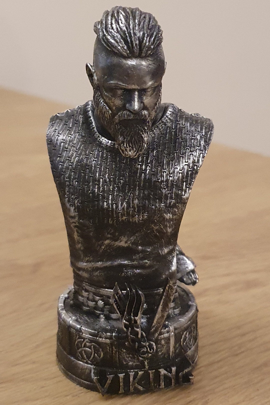 Viking Ragnar Lothbrok Bust Fan Art Model Painted and - Etsy