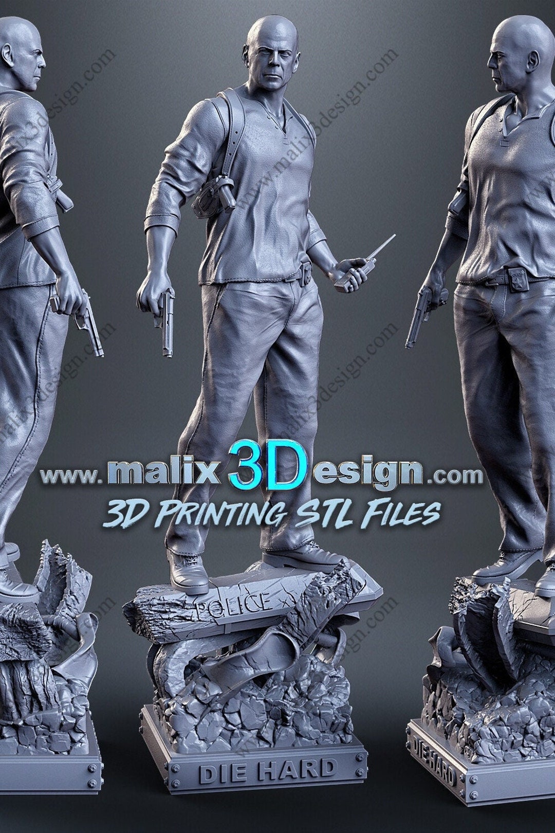 John Mcclane Die Hard Fan Art Model Unpainted Model Kit Sanix3d Model ...